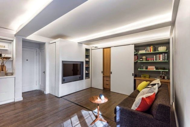 37 Square Meters Apartment With Moving Wall Design - Small House Decor