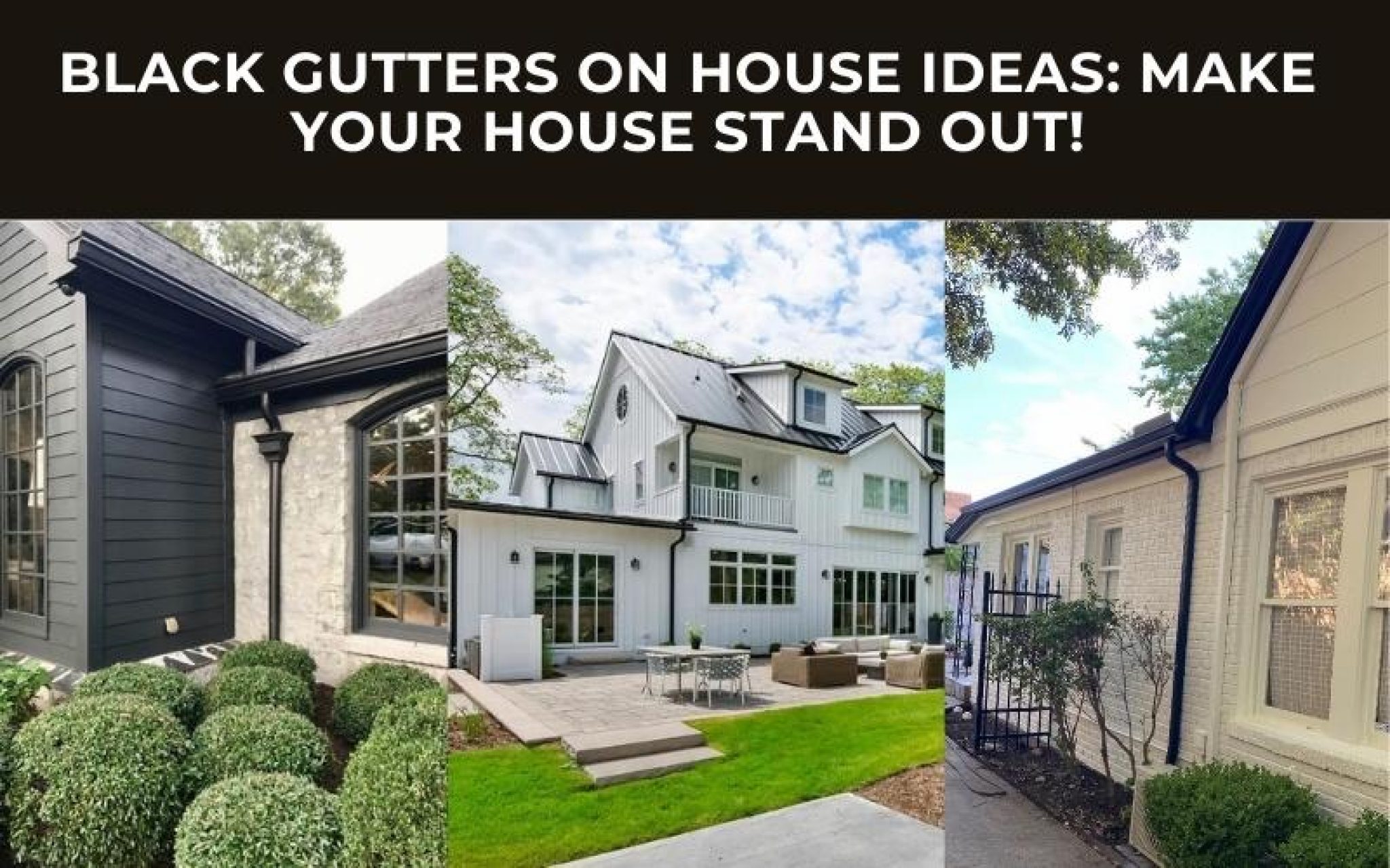 12 Black Gutters on House Ideas: Make Your House Stand Out! - Small ...